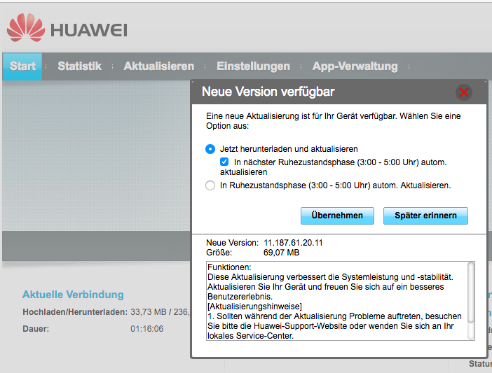 Vodafone GigaCube bekommt Firmware-Update - RadioBlog.eu