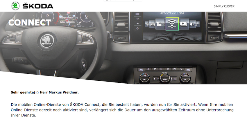 Stilvolle Skoda Connect Kosten Ebenbild