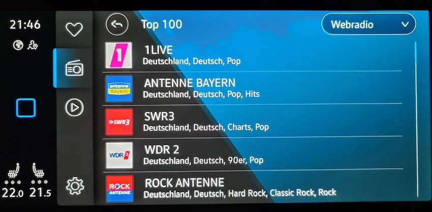 Webradio im VW: Mehr schlecht als recht - RadioBlog.eu