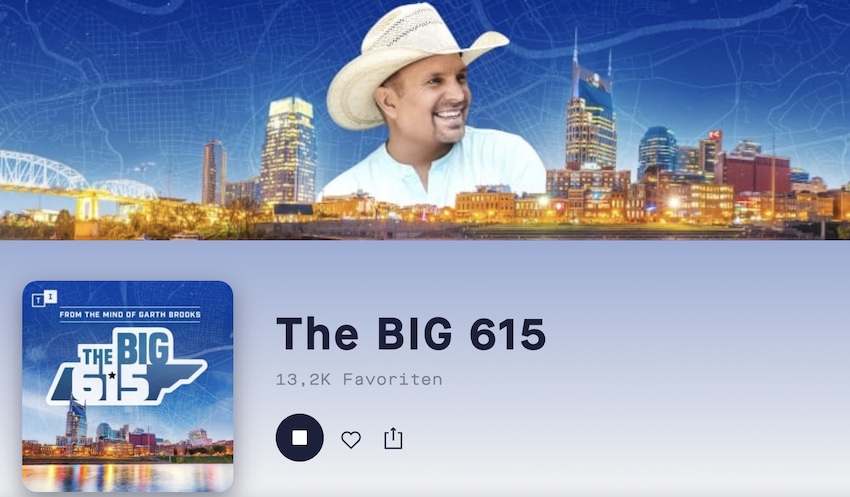 The Big 615: Garth Brooks und TuneIn starten neues Country-Radio - RadioBlog.eu